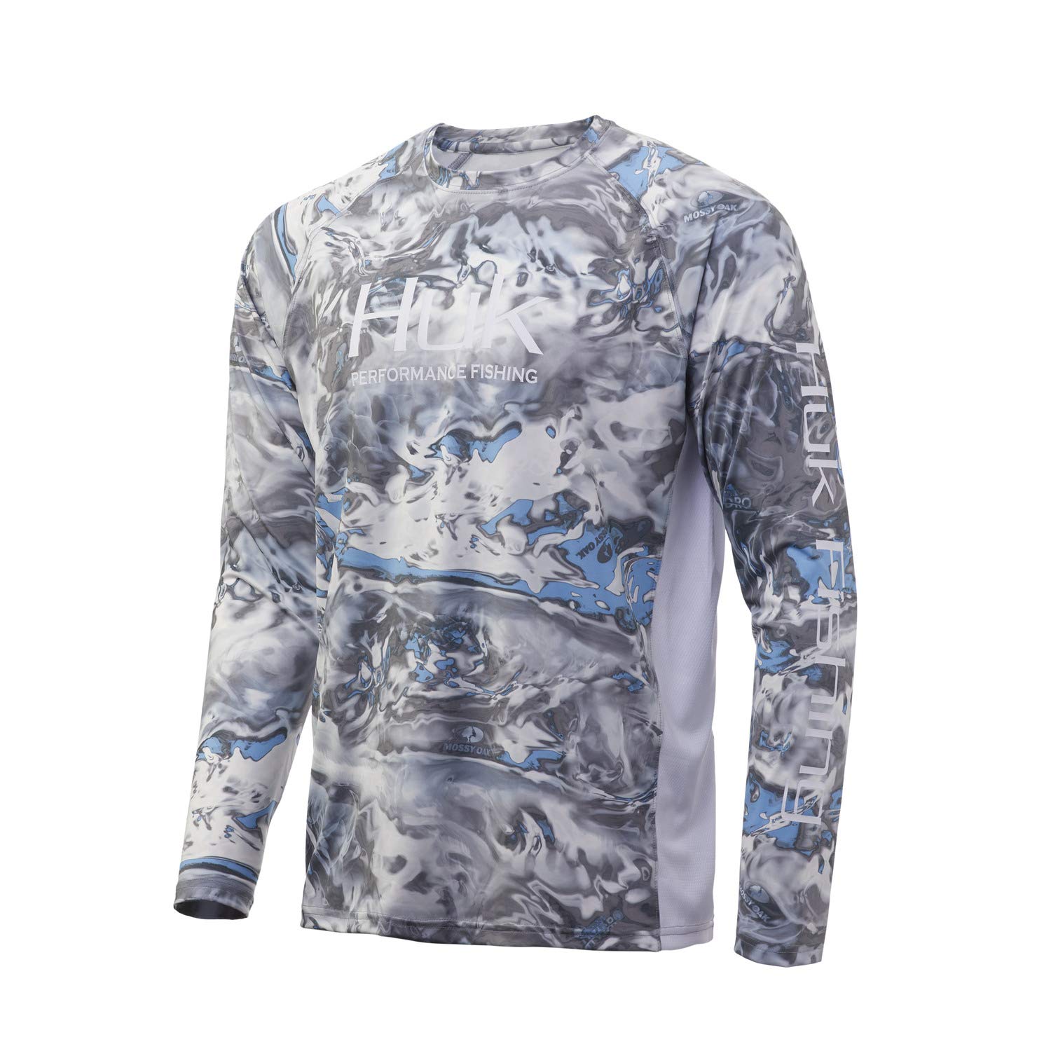 Huk Men's Pursuit Camo Vented Long Sleeve 30 UPF Fishing Shirt, Mossy Oak Hydro Standards, X-Large