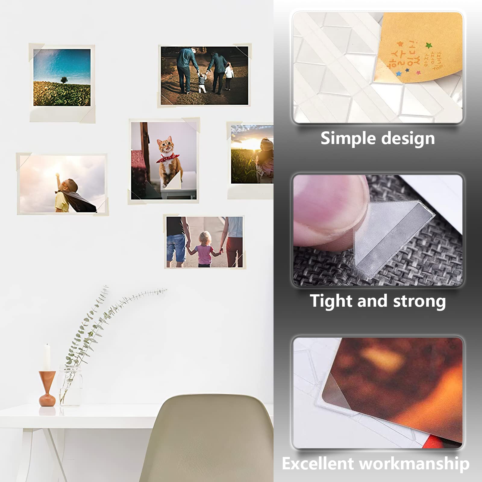 Photo Corner Sticker, 2040 Pcs Stickers Mounting Corners, Self-Adhesive Photo Corners for DIY Scrapbooking, Memory Books and Picture Album(Clear)