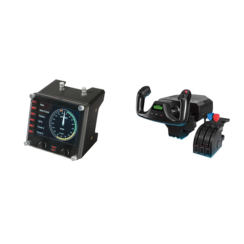Logitech G USB Pro Flight Instrument Panel PRO Flight Yoke System