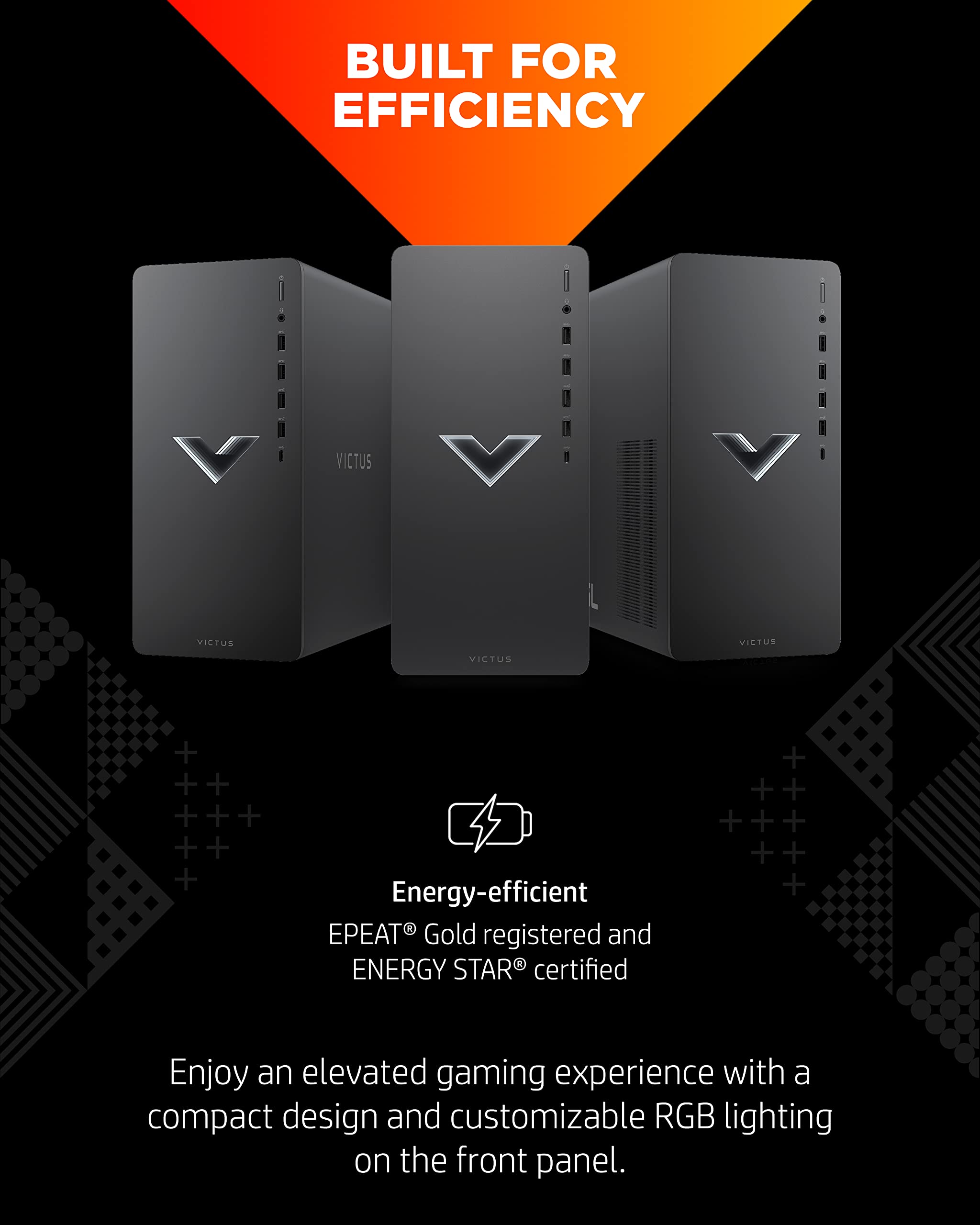 HP Victus Gaming Desktop, Intel Core i7-12700F Processor(Beat Ryzen 7 5700G), NVIDIA GeForce RTX 2060 Graphic, 16 GB RAM, 1 TB SSD, Windows 11 Pro