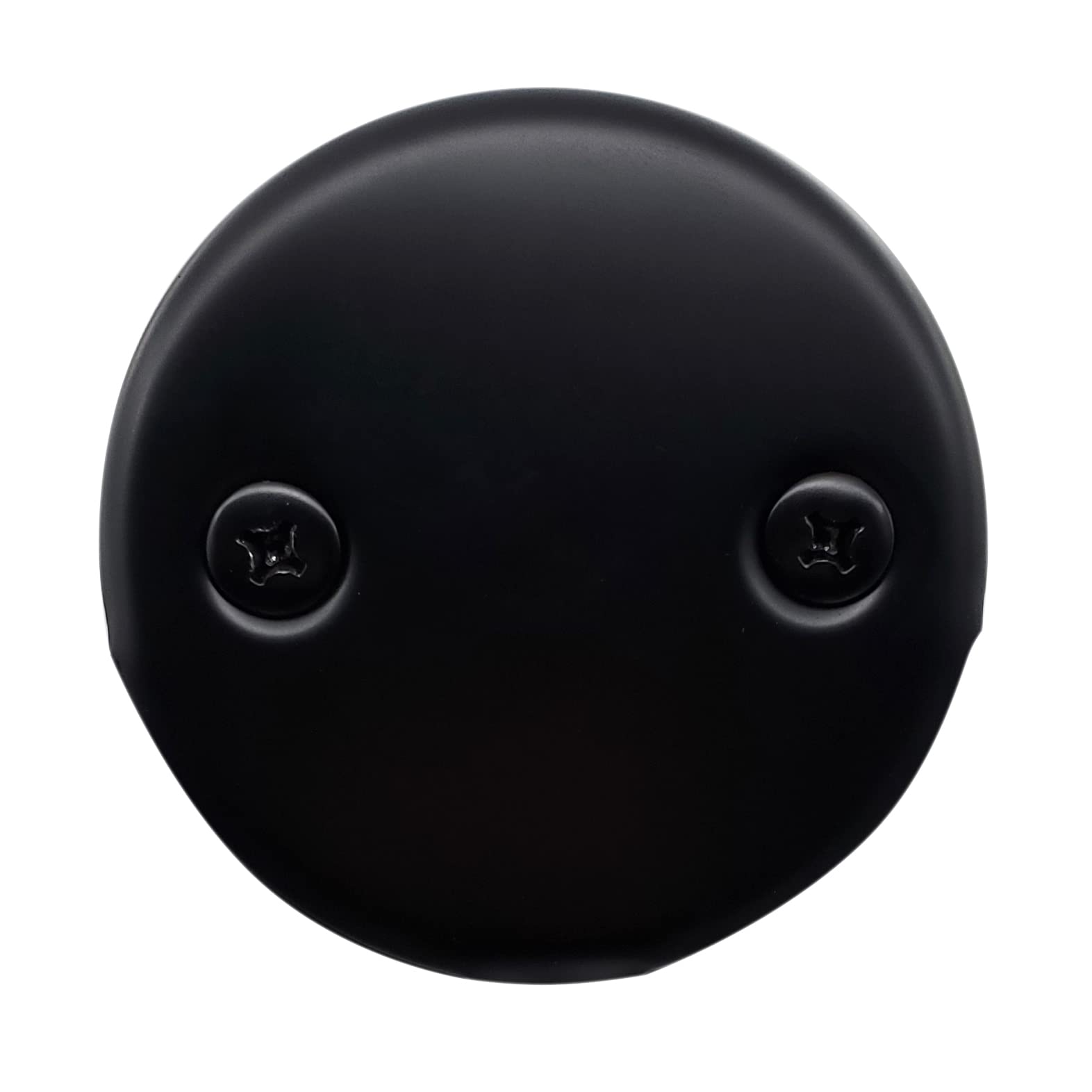 Westbrass 14" Brass Twist & Close Bath Waste & Overflow with 2-Hole Faceplate, Matte Black, D321-62
