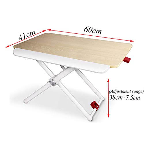Hongsezhuozi Table Liftable Stand-up Computer Desk Also Foldable Suitable for Home and Office Desks