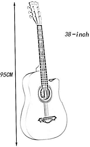 MUWIZ Guitar Kit, String Instrument Electronic Guitar Acoustic Guitar Beginner Classical Toy Student Practice Adjustable Copper String Wonderful Sound (Color : Pink, Size : Long-95cm)