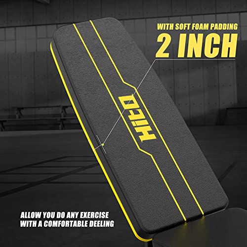 HITOSPORT Weight Bench, Adjustable Weight Bench, Strength Training Benches For Full Body Workout & Home Gym with Resistance Bands
