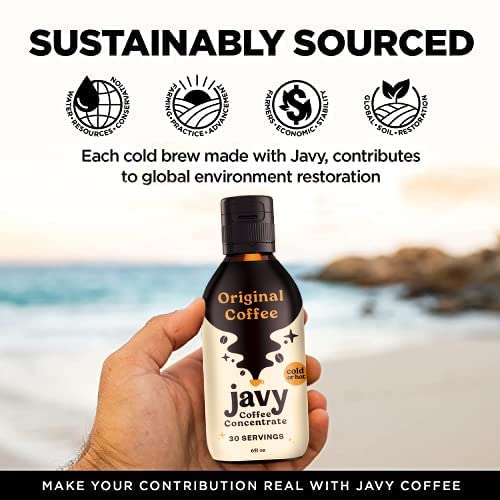 Javy Coffee Concentrate - Cold Brew Coffee, Perfect for Instant Iced Coffee, Cold Brewed Coffee and Hot Coffee, 35 Servings