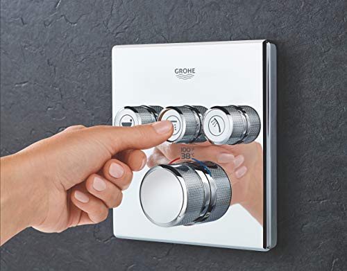 GROHE 29142000 Grohtherm Smart Thermostatic Trim With Control Module, Starlight Chrome