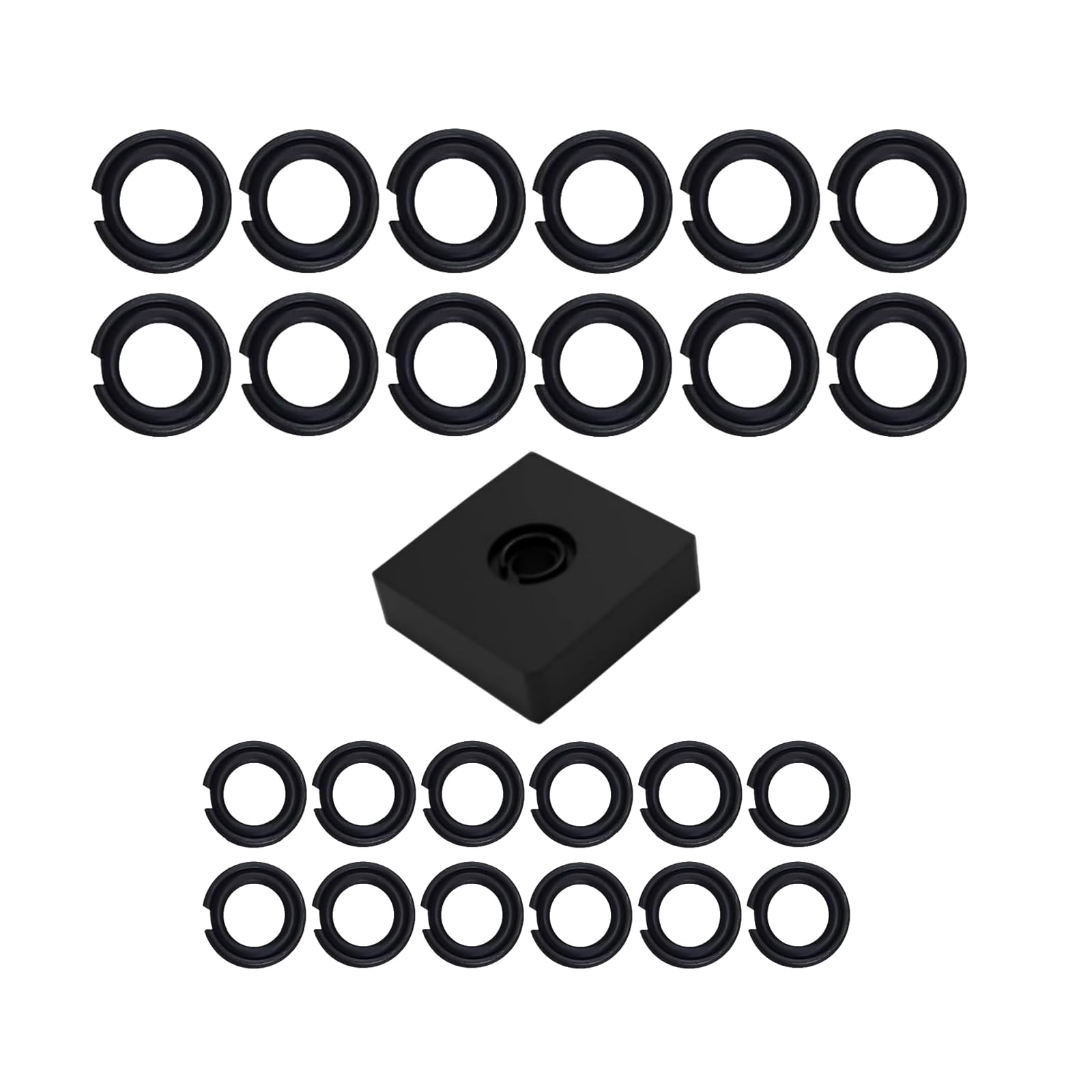 QMTCYXGS ( 12+12 Sets 1/2β & 3/8" Impact Retaining Ring Clip Friction Ring Hog Ring with O-Ring for Milwaukee Electric Pneumatic Type Impact Wrench, Includes Install Tool