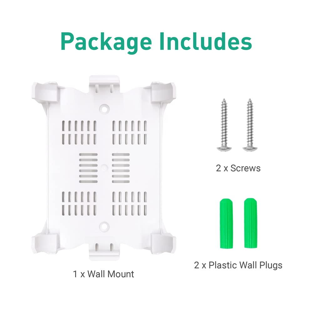 GL.iNet WiFi Router Holder Wall Mount with Screws, Compatible with GL-A1300 (Slate Plus), GL-SFT1200 (Opal), GL-MT1300 (Beryl) Router, Networking Device Bracket, Easy to Install (White)