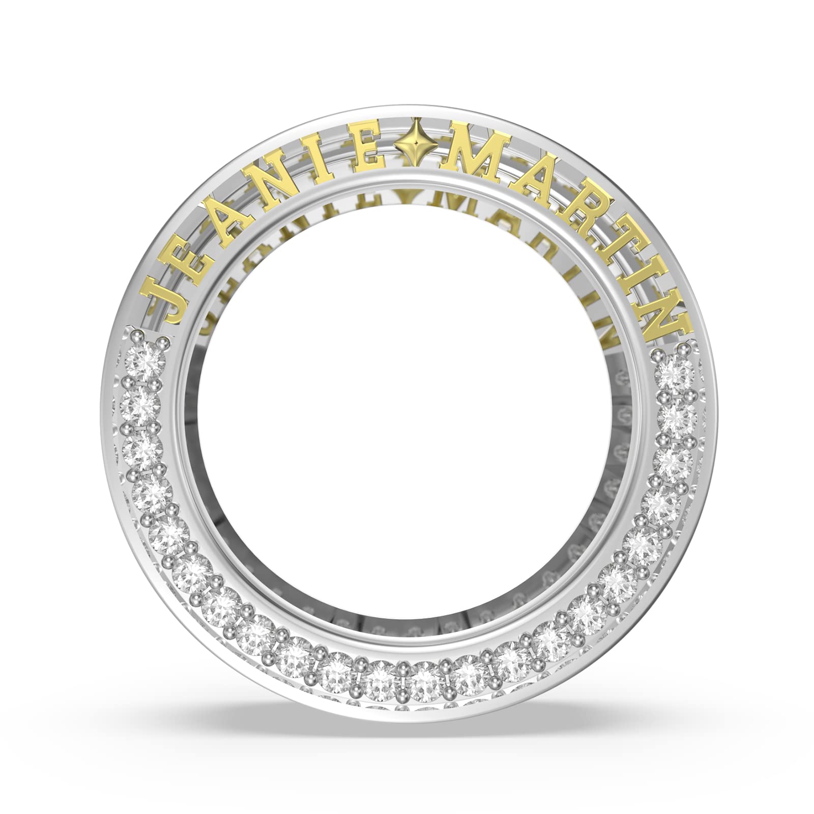 lagofit 3D Custom Name Couple Rings Set Personalized Promise Rings for Couples with Birthstone Engagement Ring Wedding Band, Anniversary Birthday Gift for Him Her (Style 4)
