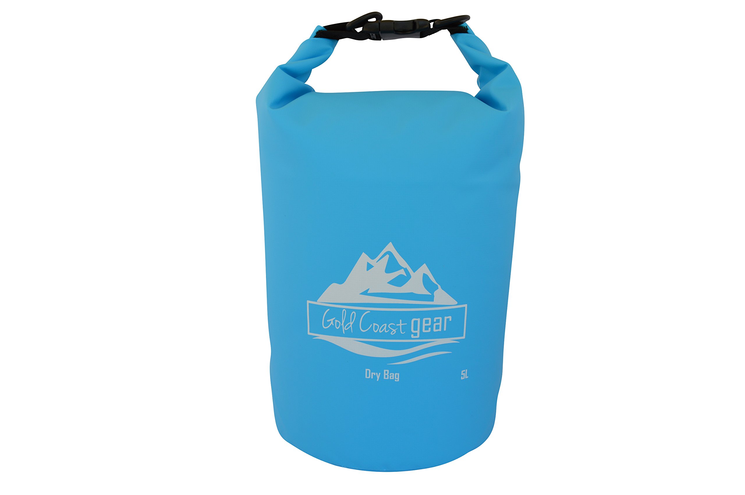Gold Coast gear Dry Bag Waterproof Sack Multiple Sizes with Shoulder Strap (Light Blue, 5L)
