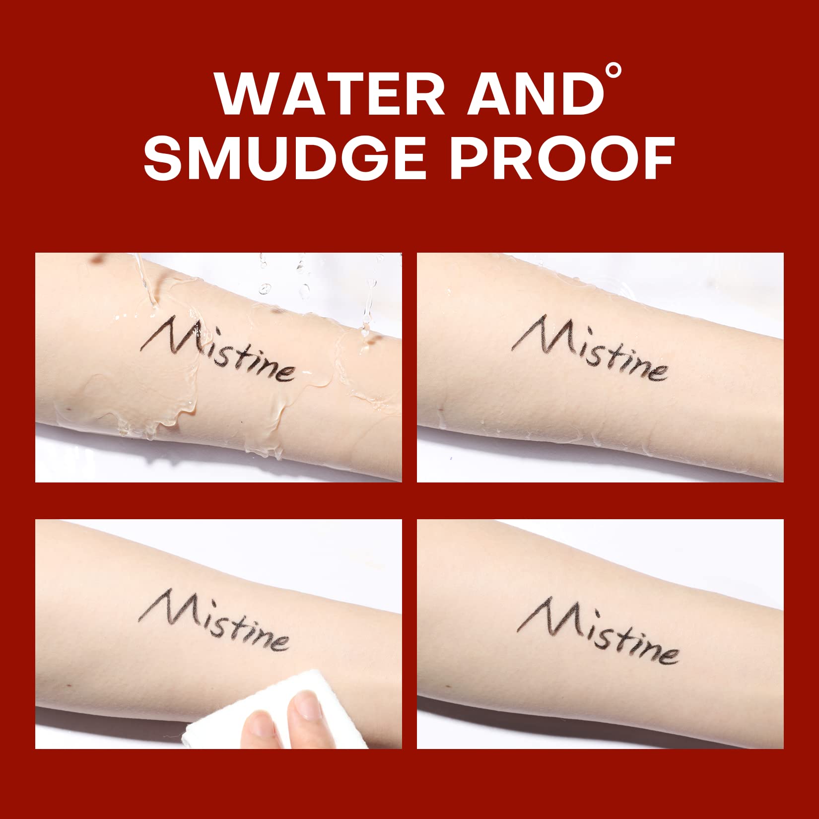 Mistine Tattoo Master Black Liquid Eyeliner Super Slim No-skip Flexible Felt Tip Liner Pen For Precise Eye Makeup Long Lasting Smudge Proof Matte Finish 0.04 fl oz
