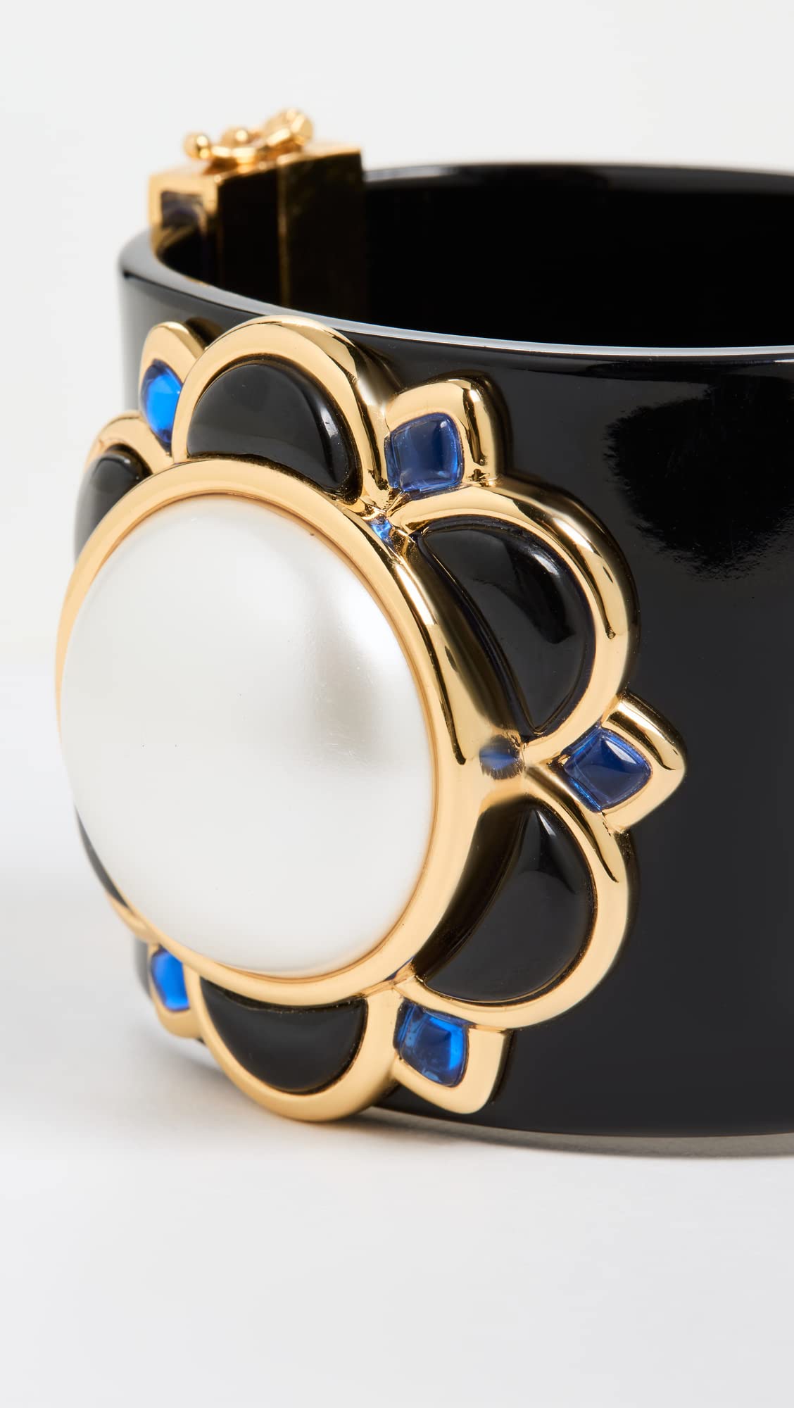 Lele Sadoughi Women's 14k Pearl Eva Cuff, Midnight Pearl, Black, One Size