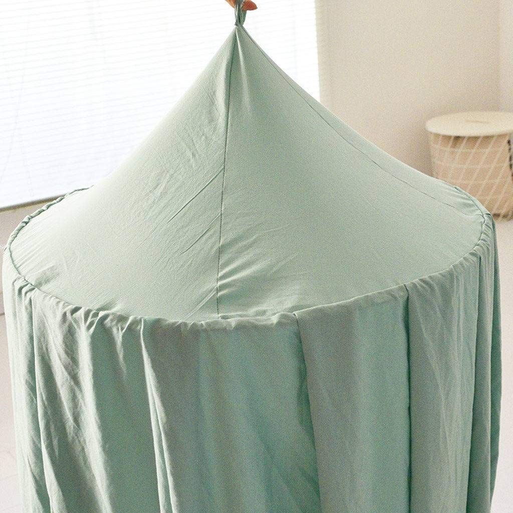 HUNOL Bedroom Decoration Bed Canopy,Polyester Princess Bed Curtain Blackout Dome Kids Teepee Installation Easy for The Baby Crib-Dark Blue