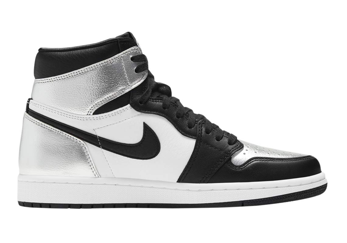 Jordan Womens Air 1 Retro High OG WM CD0461 001 Silver Toe - Size 12W