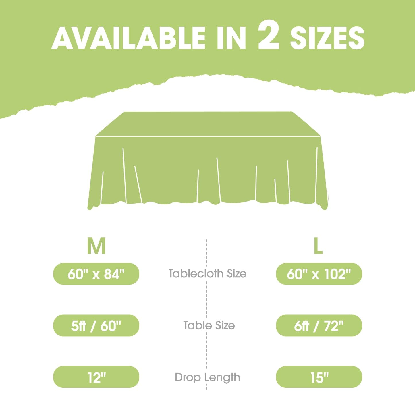 Pureegg Table Cloth - Polyester Table Cloth for Rectangle Table, 60''x84'' Tablecloth, Decorative Tablecloths for Parties, Dinings, Picnics, Washable & Ironable, Black