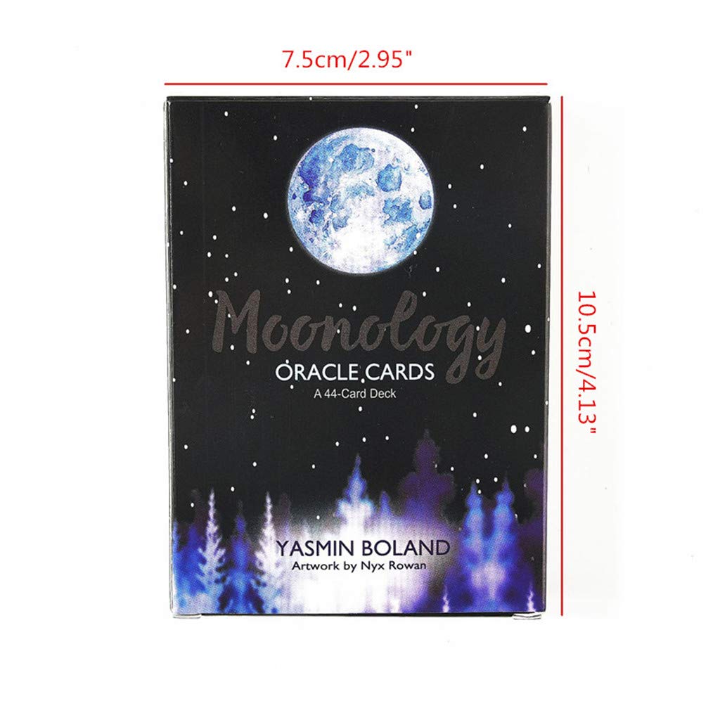 Huluda Moonology Oracle 44 Cards Deck and Guidebook English Guidance Divination Fate