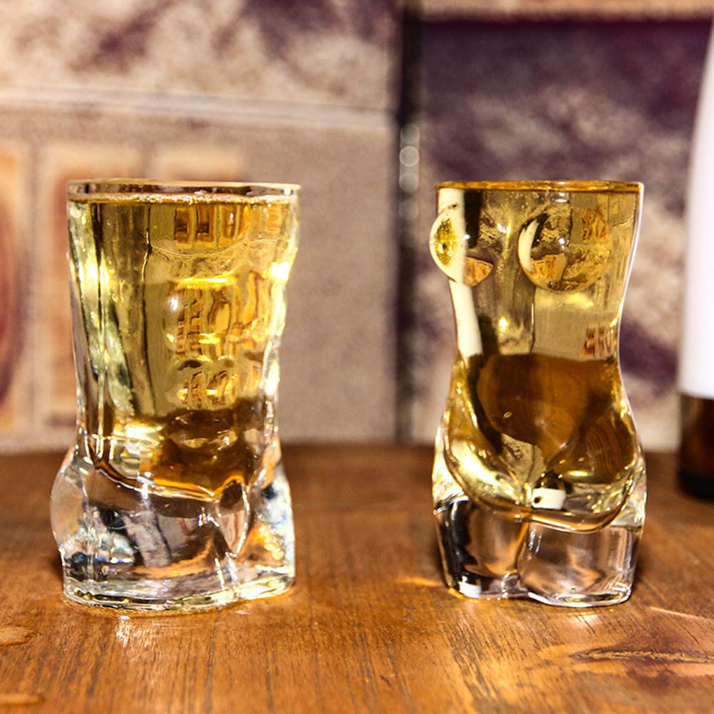 JUOPZKENN Transparent Human Body Glass, 400ML, Lead-Free, Novelty Wine Glass, Drinking Cup for Beer, Vodka, Whiskey, Party