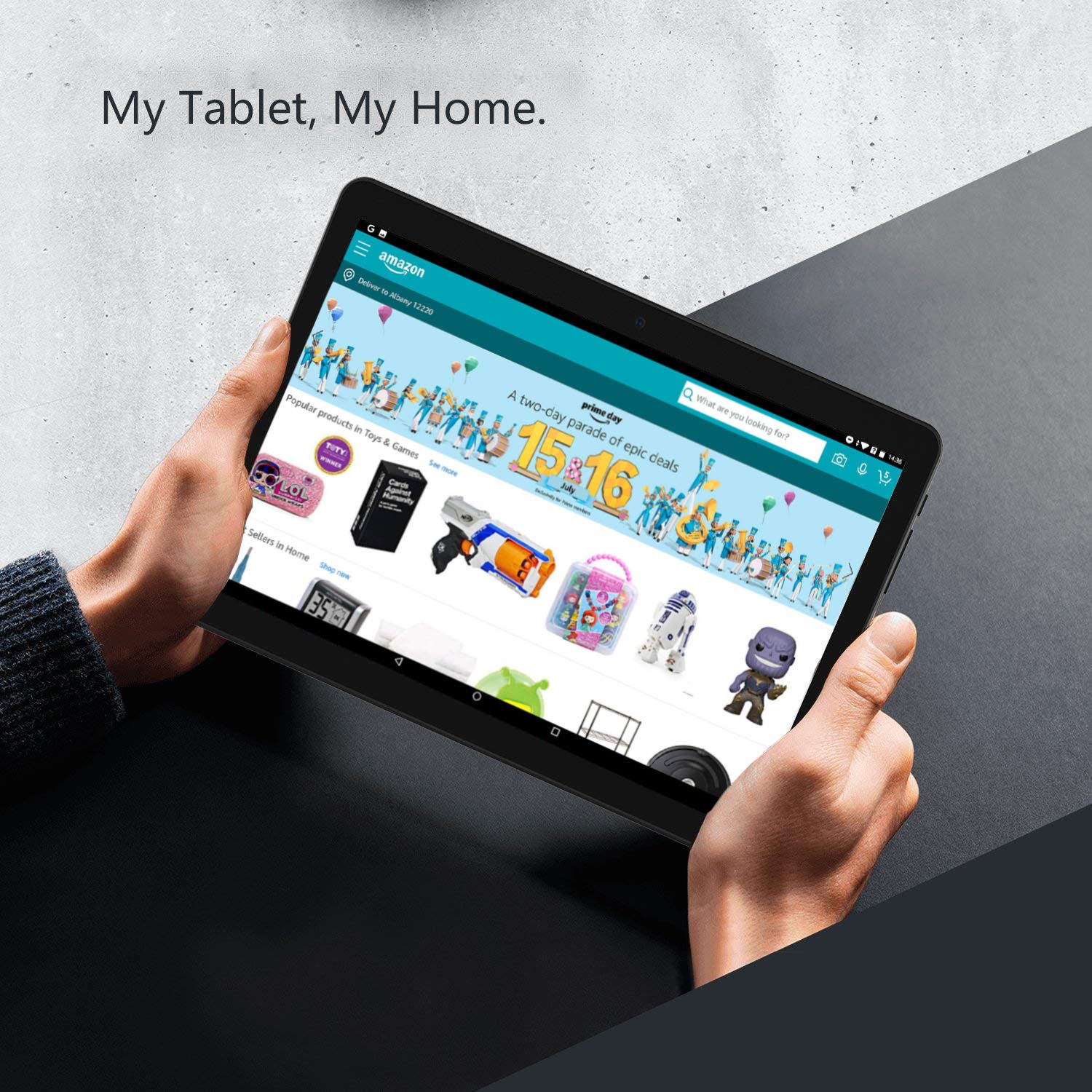 Hoozo Android Tablet 10 Inch, 5G WiFi Tablet, 16 GB Storage,GPS – Black