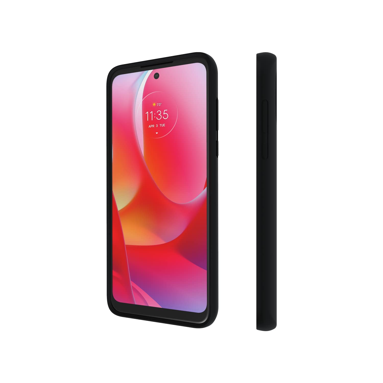 Motorola Moto G Power (2022) Protective Case (Black) + 9H Glass Screen Protector + TurboPower 20W Charger and 3.3ft USB-C Cable