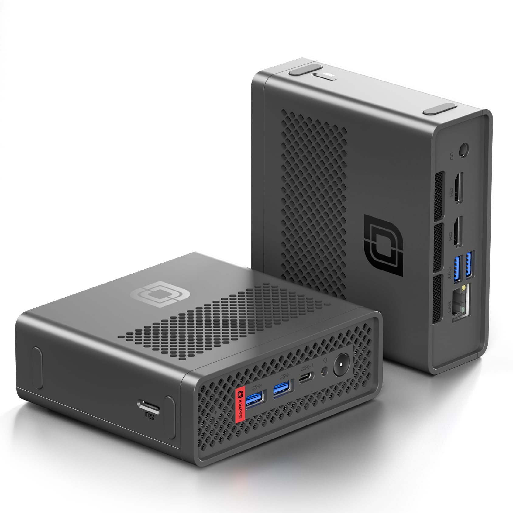 jumper Mini PC, 32GB RAM 1024GB SSD, Mini Computers Quad-Core Intel N100 CPU(Up to 3.4GHz), Mini Gaming PC with Windows 11, 4K UHD Graphics, WiFi 6/2.4G+5G WiFi, BT5.0, Dual HDMI, Cooling System.