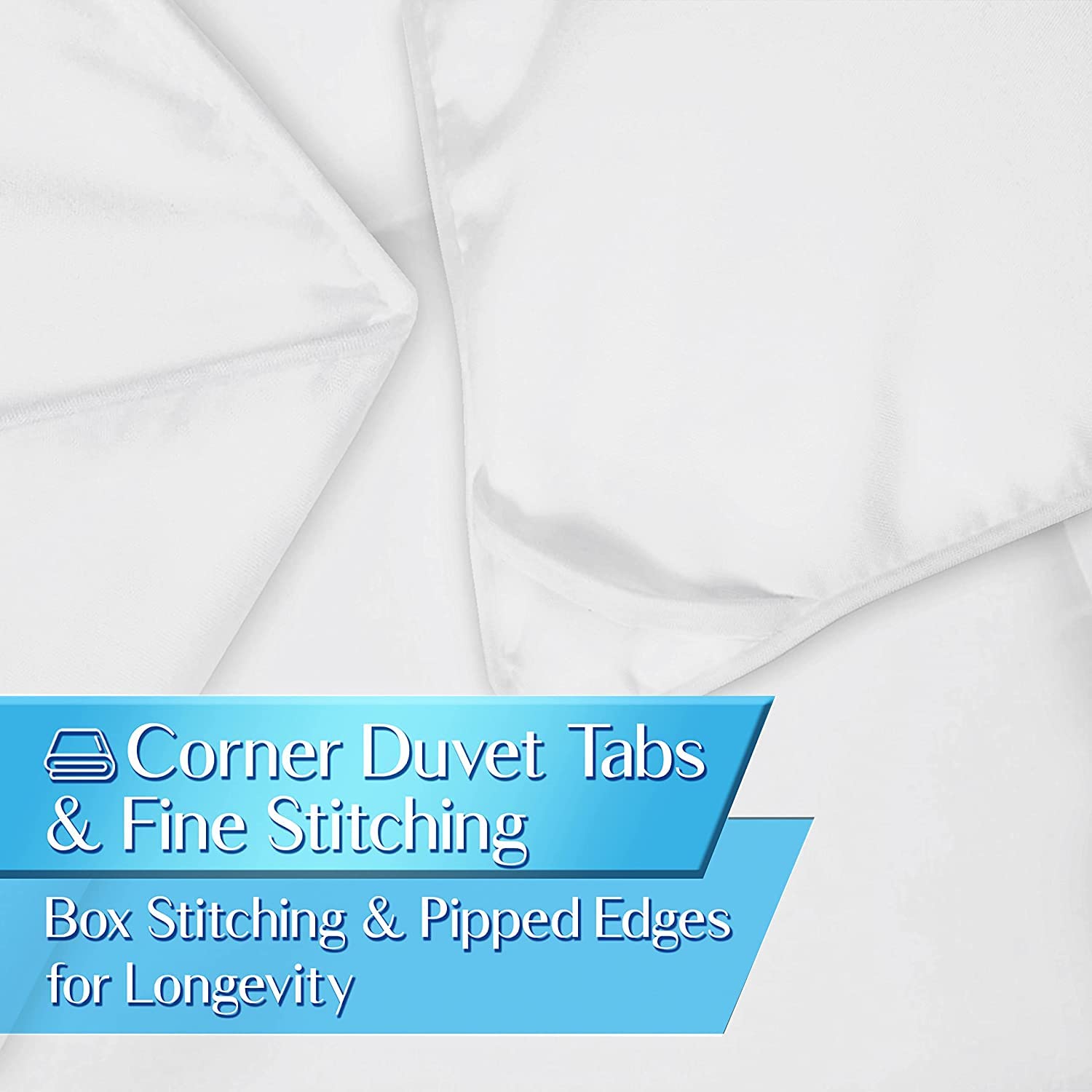 Kingsley trend Queen Duvet Comforter Insert - Ultra Soft Box Stitched Queen Size Duvet, All Season White Down Alternative Cozy Comforter with Corner Tabs, Queen 90x90