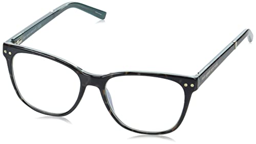 Kate Spade New York Women's Kate Spade Female Optical Style Joyanne Rectangular Reading Glasses, Havana Blue/Demo Lens, 52mm, 16mm + 1.5