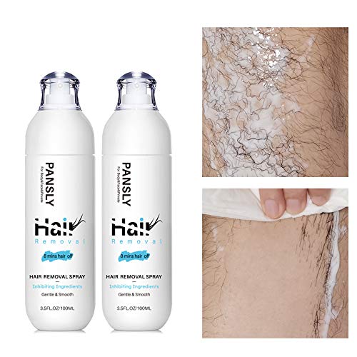 PANSLY Hair Removal Spray,Non-Irritating Depilatories Product for Women and Men,Spray for Face,Arm,Leg, Armpit 3.5fl oz