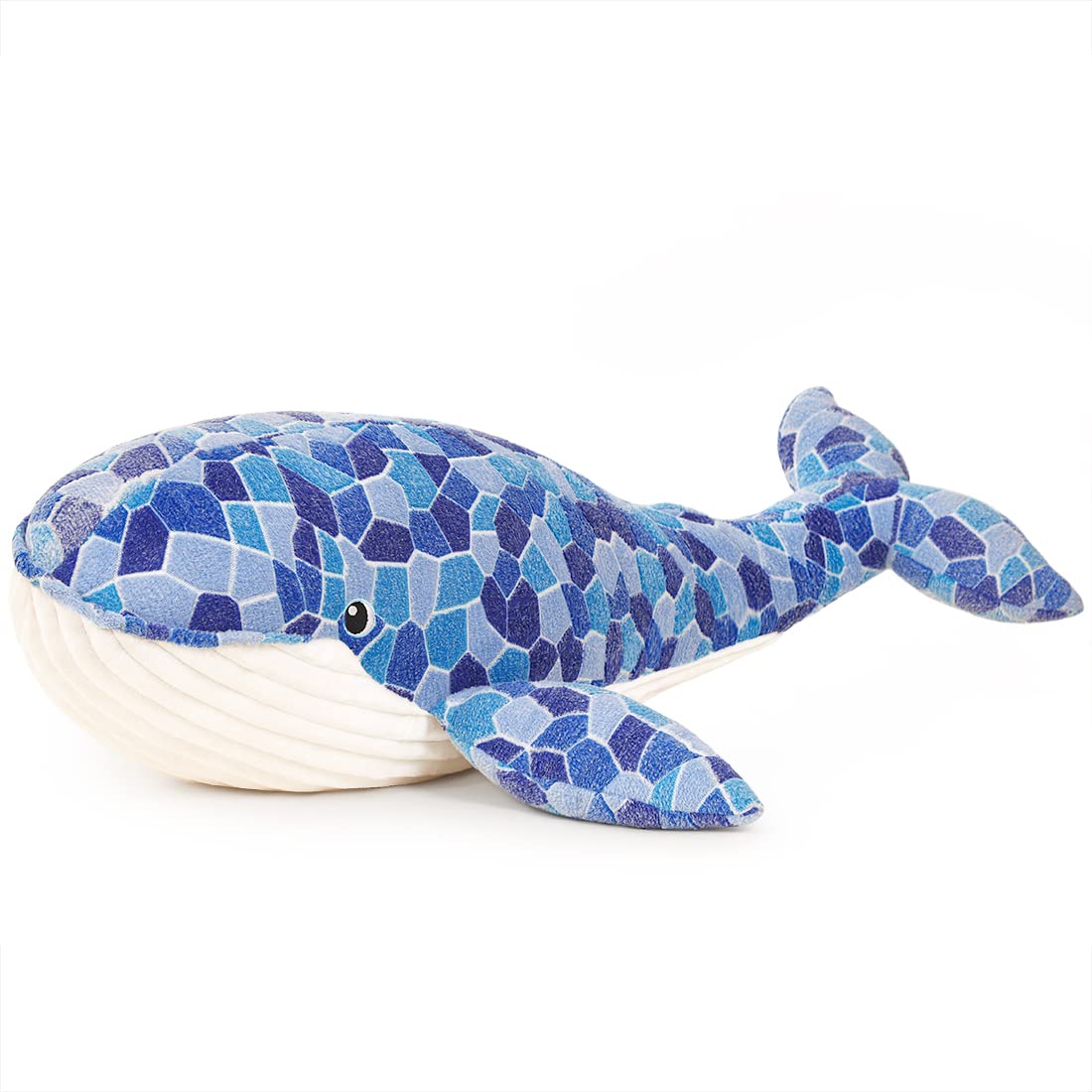 Humpback Whale Plush Hugging Pillow, Large Blue Whale Stuffed Animals Toy Plushie Animal Pillows Shark Fish Gifts