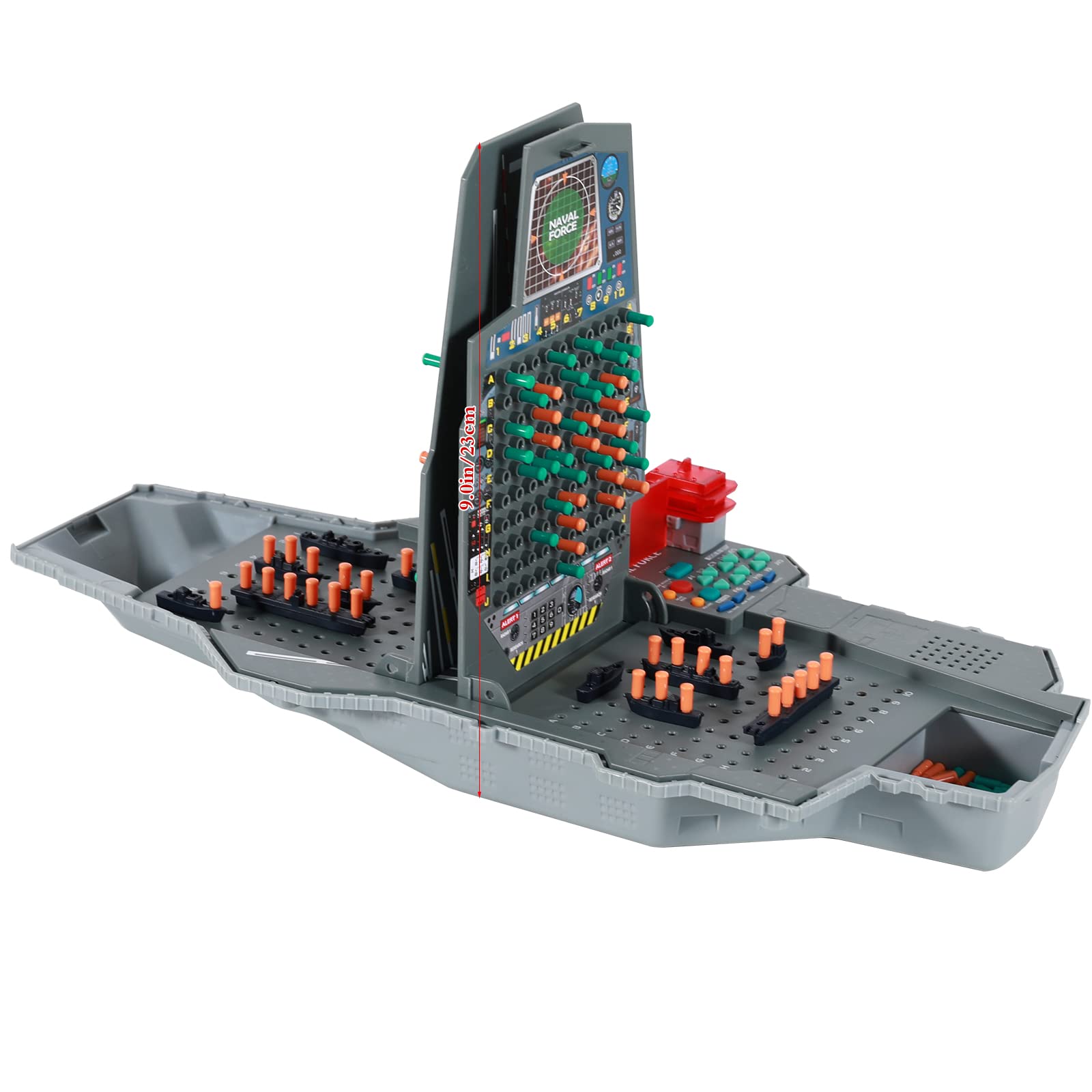 LEVEROAM Talking Sea Battle Board Game with Light and Sound Effects, Electronic Naval Battle with 200 Pre-Set Fleet for Easy Use, Logicality Training, 1-2 Players Perfect Christmas or Birthday Gift