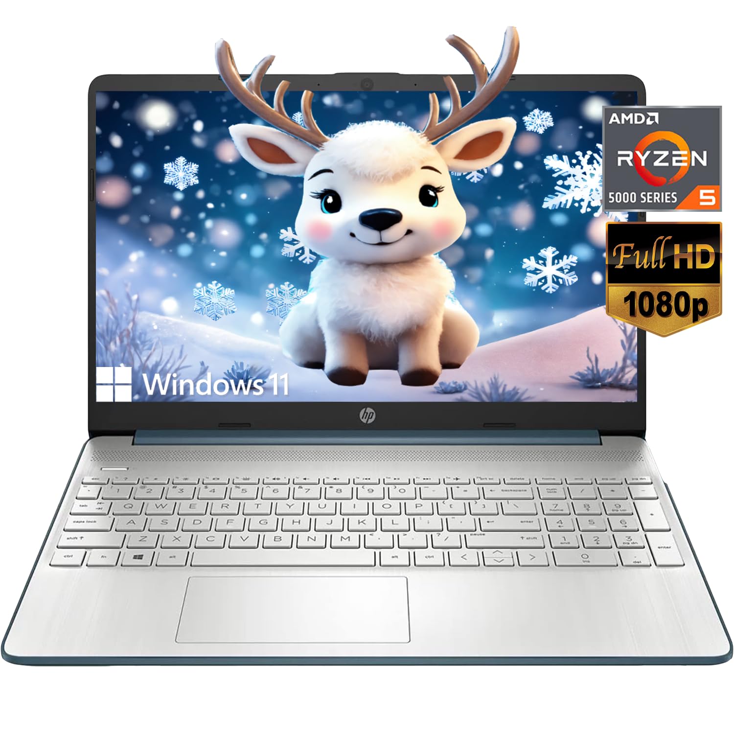 HP 15.6" HD Laptop, Intel Core i3-8130U Processor, 20GB Memory: 16GB Intel Optane + 4GB RAM, 2TB Hard Drive, Re-Writable DVD Drive, HD Webcam, Bluetooth, USB3.1, HDMI, Windows 10 Home, Blue