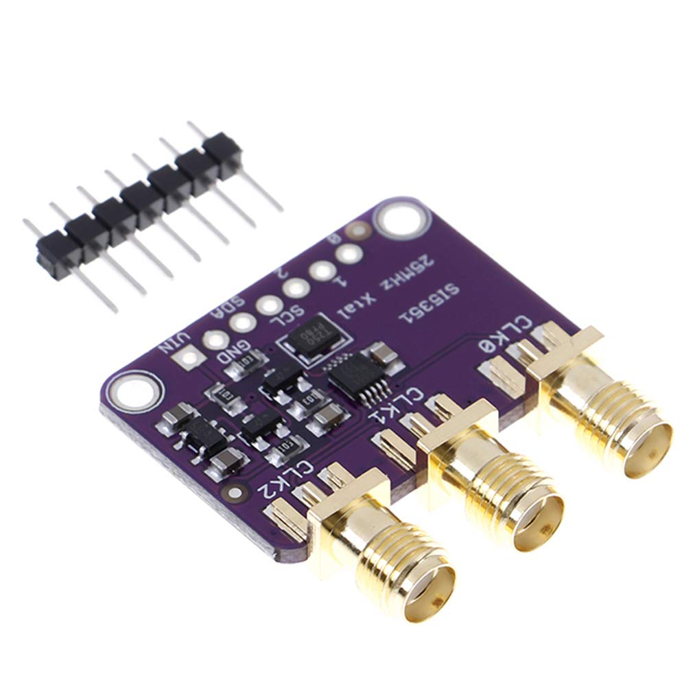 HiLetgo Si5351A I2C 25MHZ I2C High Frequency Signal Generator Breakout Board Square Wave Frequency Generator Signal Generator 8KHz to 160MHz 3-5VDC