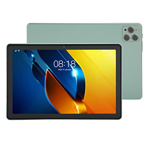 PUSOKEI Tablet PC for Android 11,10 inch 1920x1200 IPS HD Display,MT6711 10 Core CPU,6GB 128GB Memory,Dual SIM Card Slot,2.4G 5G Dual Band WiFi,8MP 20MP Camera(Green)