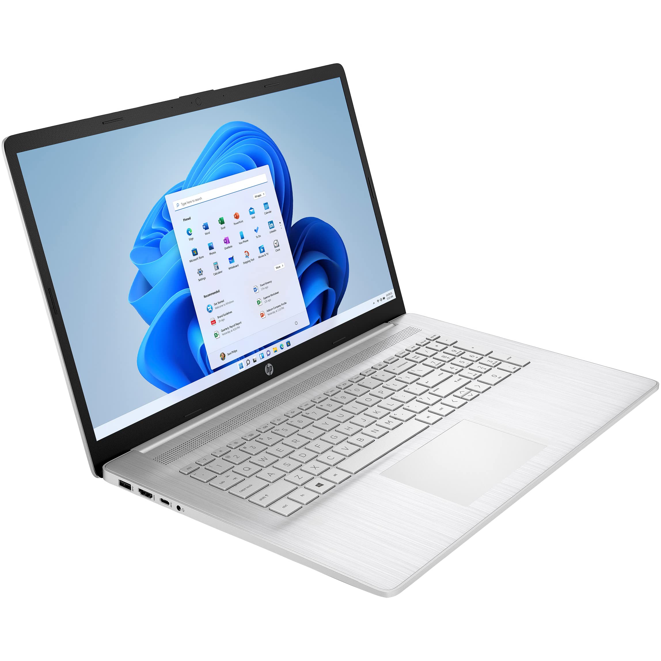 HP 17 17.3" Touchscreen HD+ Laptop Computer, Hexa-Core AMD Ryzen 5 5625U (Beat i5-1235U), 32GB DDR4 RAM, 2TB PCIe SSD, 802.11AC WiFi, Bluetooth 5.0, Silver, Windows 11 Home