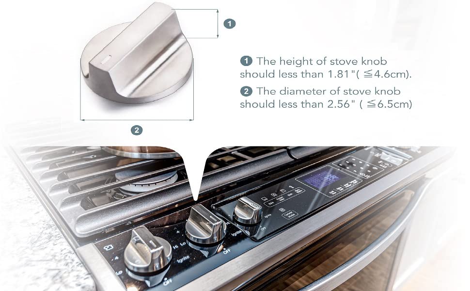 Moonybaby Stove Knob Safety Covers for Child Safety and Pet-Proofing, 5-Pack, Transparent