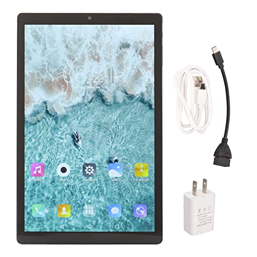 Qinlorgo HD Tablet, Orange Tablet 5G WiFi 10.1 Inch Aluminum Alloy for Office (US Plug)