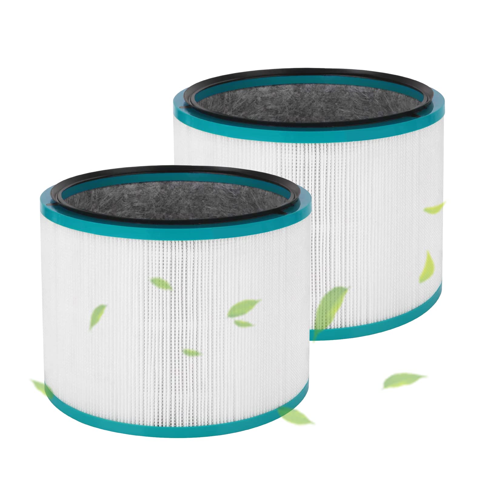 LOTCDVOE Air Purifier Filter Replacement Compatible with Dyson HP00,HP01,HP02,HP03,DP01,DP03,Desk Purifiers - Premium HEPA Activated Carbon Part No. 968125-03 (White 2 Packs)