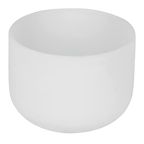 N/A 10 Inch Note G Sing Bowl Frosted Quartz Crystal Singing Bowl for Yoga Meditation Sound Singing Bowl with Stick