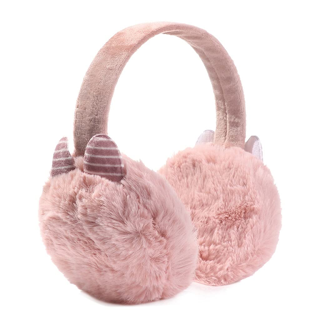 HLDETH Women Winter Warm Earmuffs Bowknot Fluffy Earflap Thick Headband Outdoor Cold Protection Adjustable Ear Warmers (Color : B, Size : One Size)