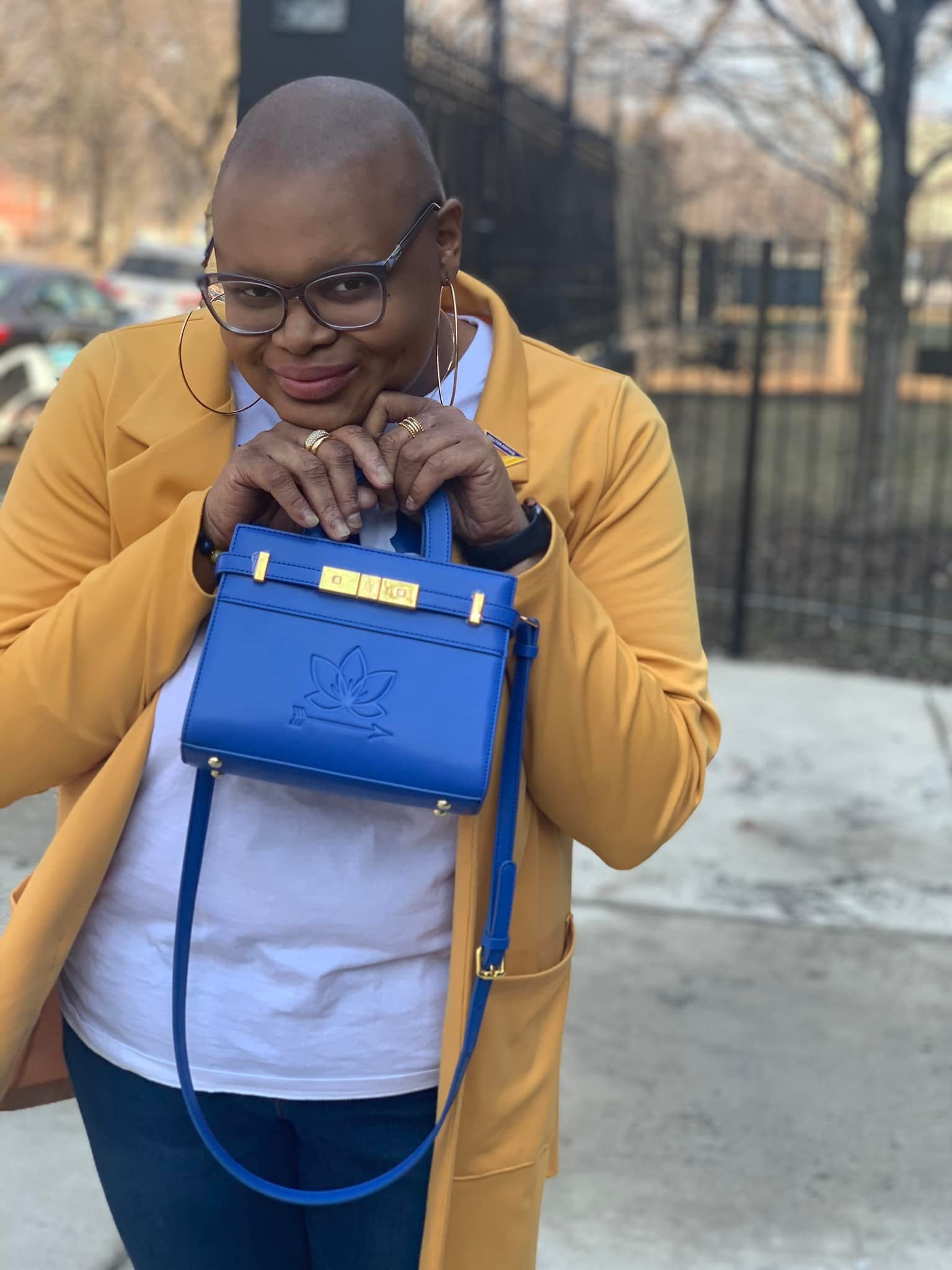 LOTUS NOIR™ - "Nicole Matte Embossed Vegan Leather Sling Purse with Detachable and Adjustable Strap (Blue)