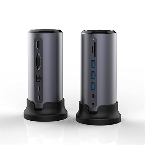 n/a 12 in 1 USB C HUB Dock USB C to Multi HDMI RJ45 VGA USB 3.0 USB C Data with PD Power Adapter Docking Station USB-C