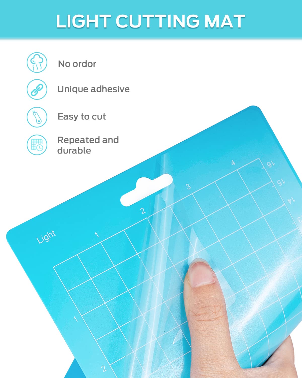 Gwybkq Cutting Mat for Cricut Joy(4.5x6.5 Inch,6 Mats) Adhesive Light Cutting Mats Replacement Accessories Blue