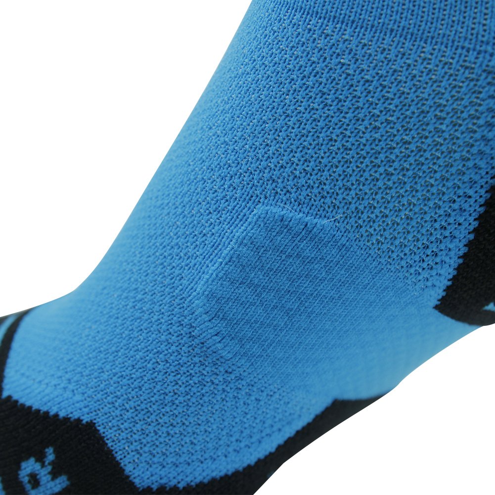 HUSO Tennis Socks for Men Women High Performance Comfort Fit Compression Quarter Running Cushion Socks 3 Pairs (Blue, Navy, Purple)
