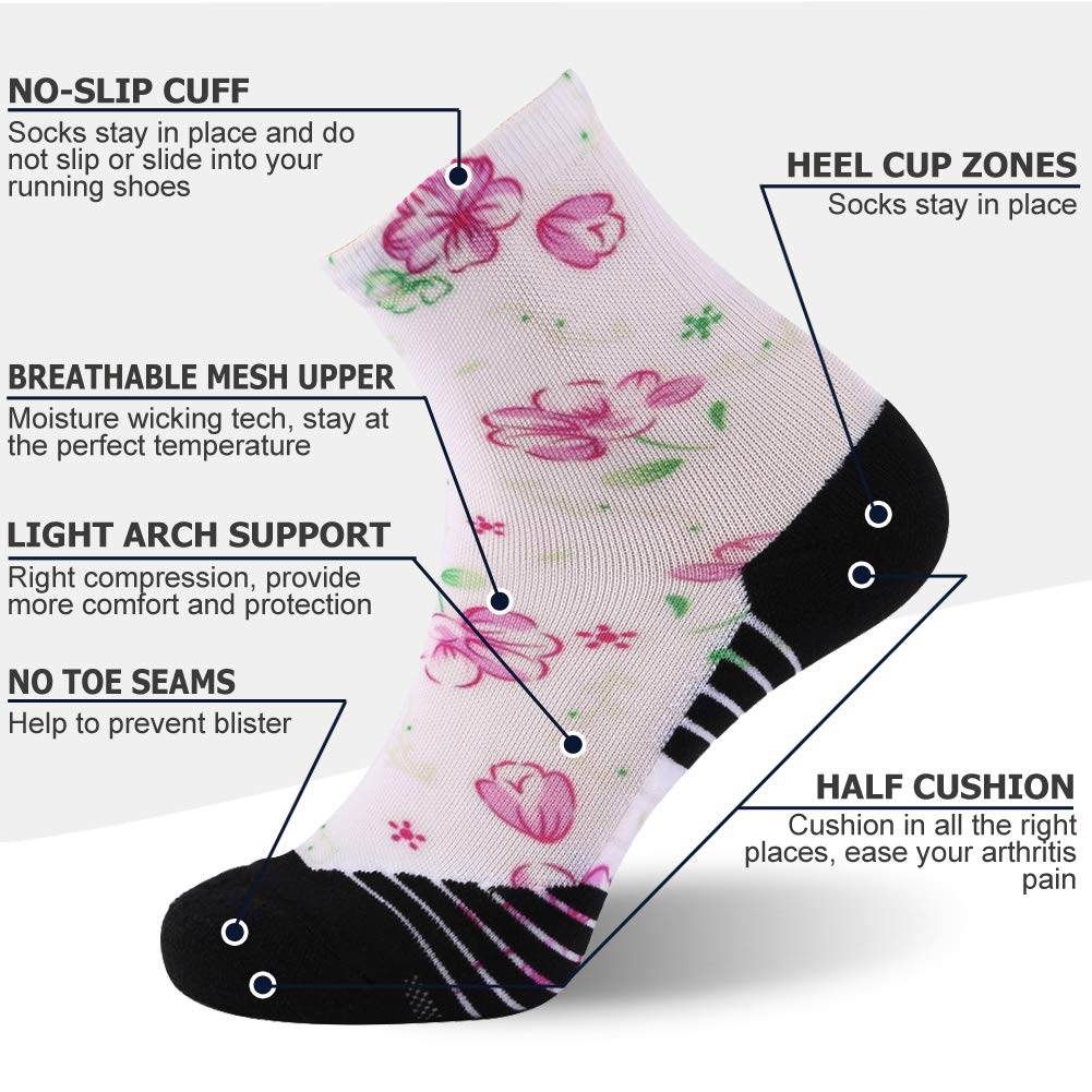 HUSO Music Note Patterned Socks, Men's Women's Novelty Stylish Awesome Socks for Running, XXL