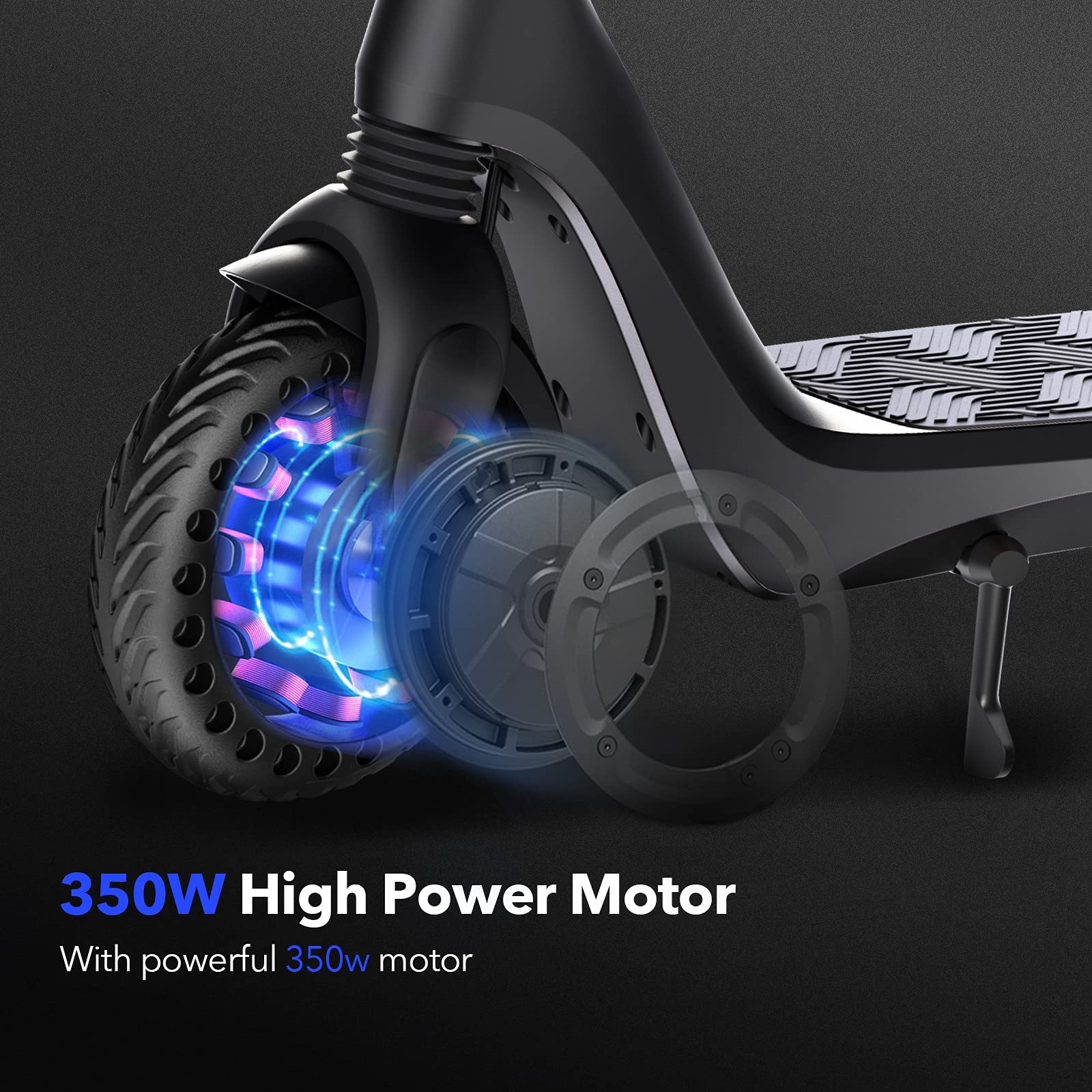 JOYOR A3 Electric Scooter Adults, Top Speed 15.5 Mph & 15.5 Miles Range, 350W Motor, 3 Gears, 8 Inch Solid Tires Portable Commuting Electric Scooter for Adults, Teens, Kids, Max Load 260 LBS