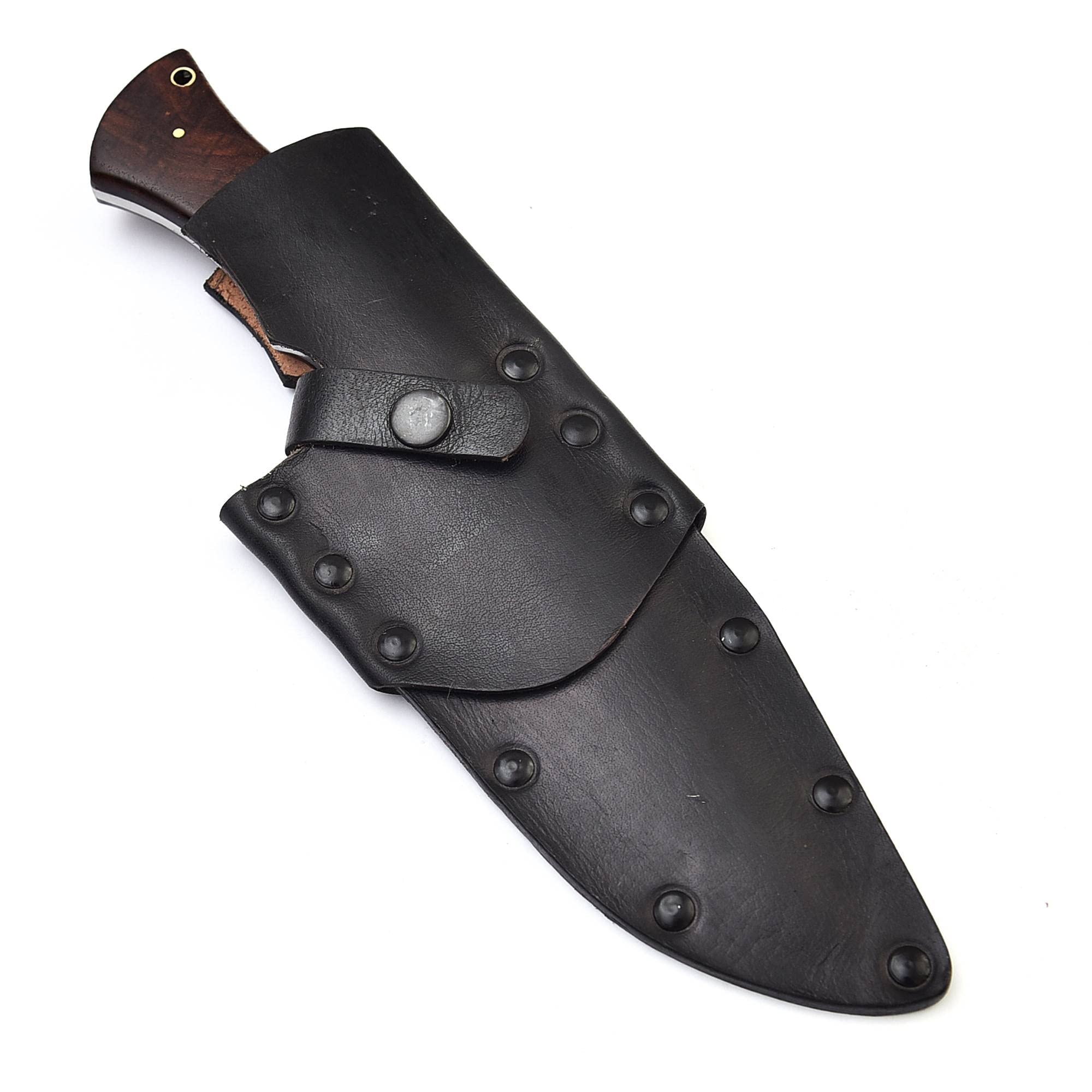 Knife Stack Handmade Damascus Knife for Hunting & Camping | 11 Inches Fixed Blade with Rose Wood Handle Knife with Sheath for Survival & Hunting
