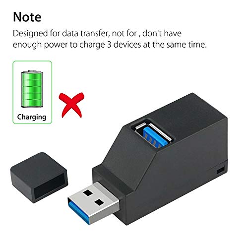 n/a USB 3.0 Adapter Extender Mini Splitter Box 3 for PC Laptop Mobile Phone High Speed U Disk Reader (Color : Black)