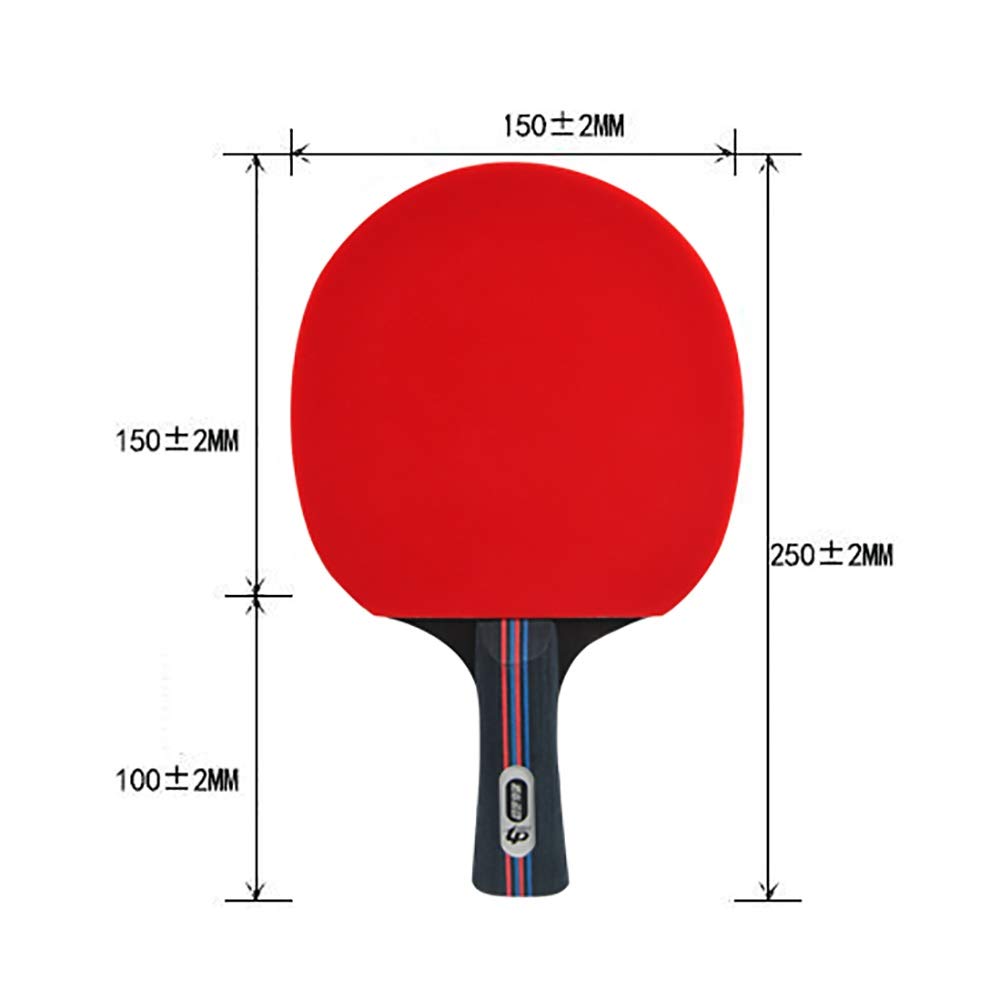 Hewen-Ping Pong Set Beginner Portable Ping Pong Sets 3 Star Long Handle Ping Pong Bat Pingpong Paddle with 2 Table Tennis Bats Rackets and 3 Balls Table Tennis Bat