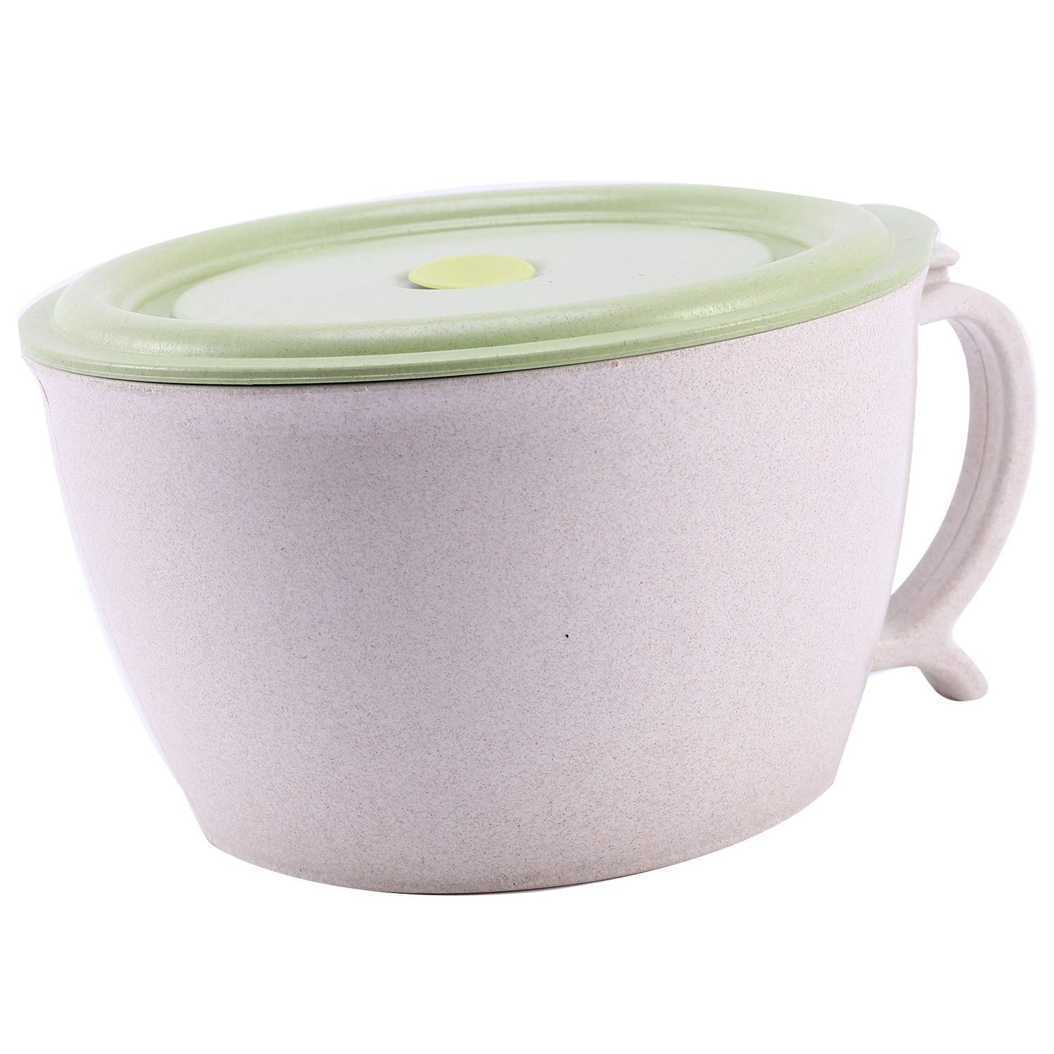 KVSERT Noodle Bowls with Lid-40 Wheat Straw Soup Mug with Phone Holder-&Dishwasher Safe,Leak Proof,for Soup,Noodle,Ramen