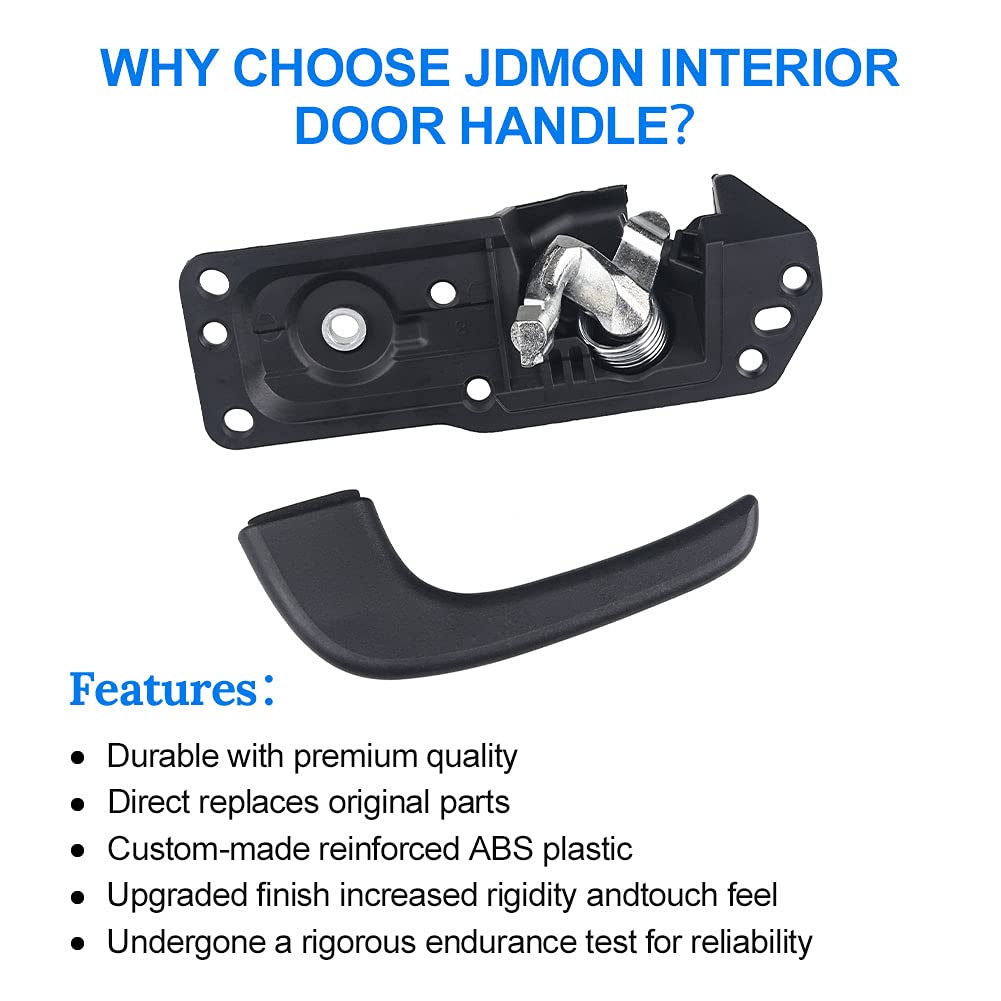 JDMON Front Driver Side Interior Door Handle Kit Replacement for 2007-2013 Chevy Tahoe/Avalanche/Silverado 1500 Suburban GMC Yukon/Sierra, Cadillac Escalade ESV Inside Handle Replaces 20833606 80374