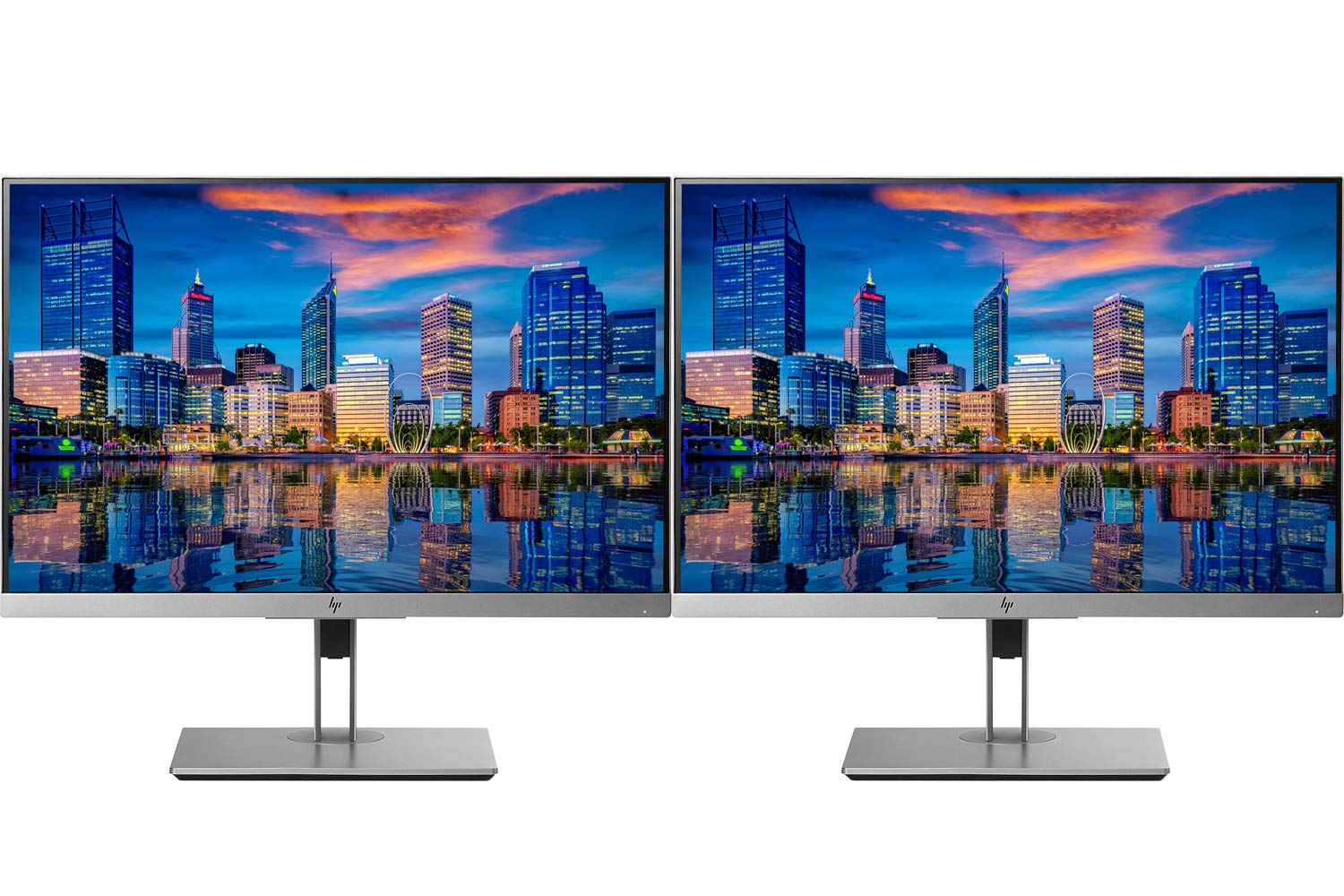 HP EliteDisplay E243i 24 Inch Screen LED Backlit 2-Pack Monitor (1FH47A8#ABA) Black and Silver